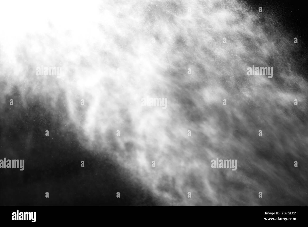 A stream of water and a cloud of drops from the atomizer Stock Photo ...