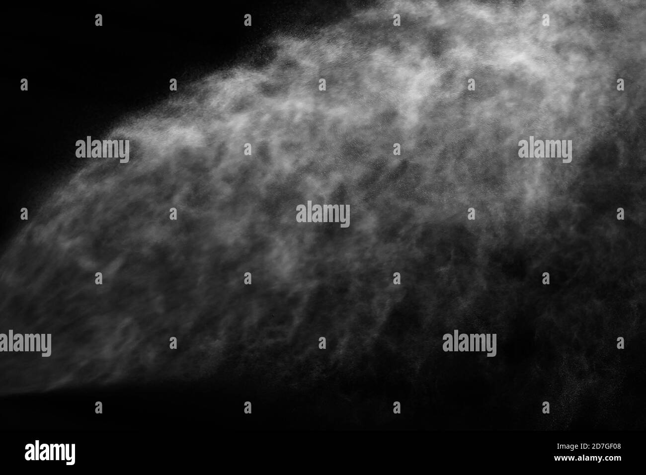 A stream of water and a cloud of drops from the atomizer Stock Photo ...