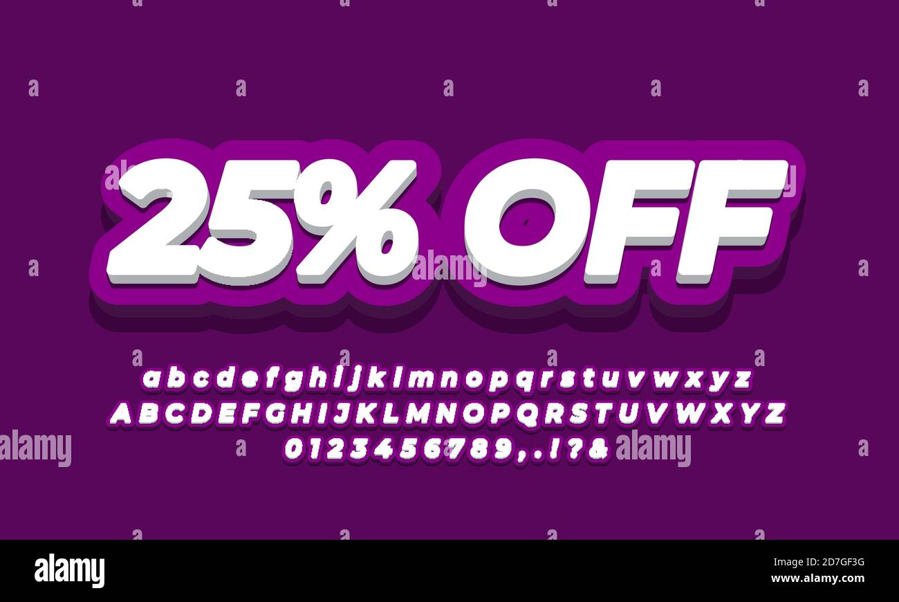25 Percent Sale Discount Promotion Text 3d Violet Template Stock Vector 25-percent-sale-discount-promotion-text-3d-violet-template-stock-vector