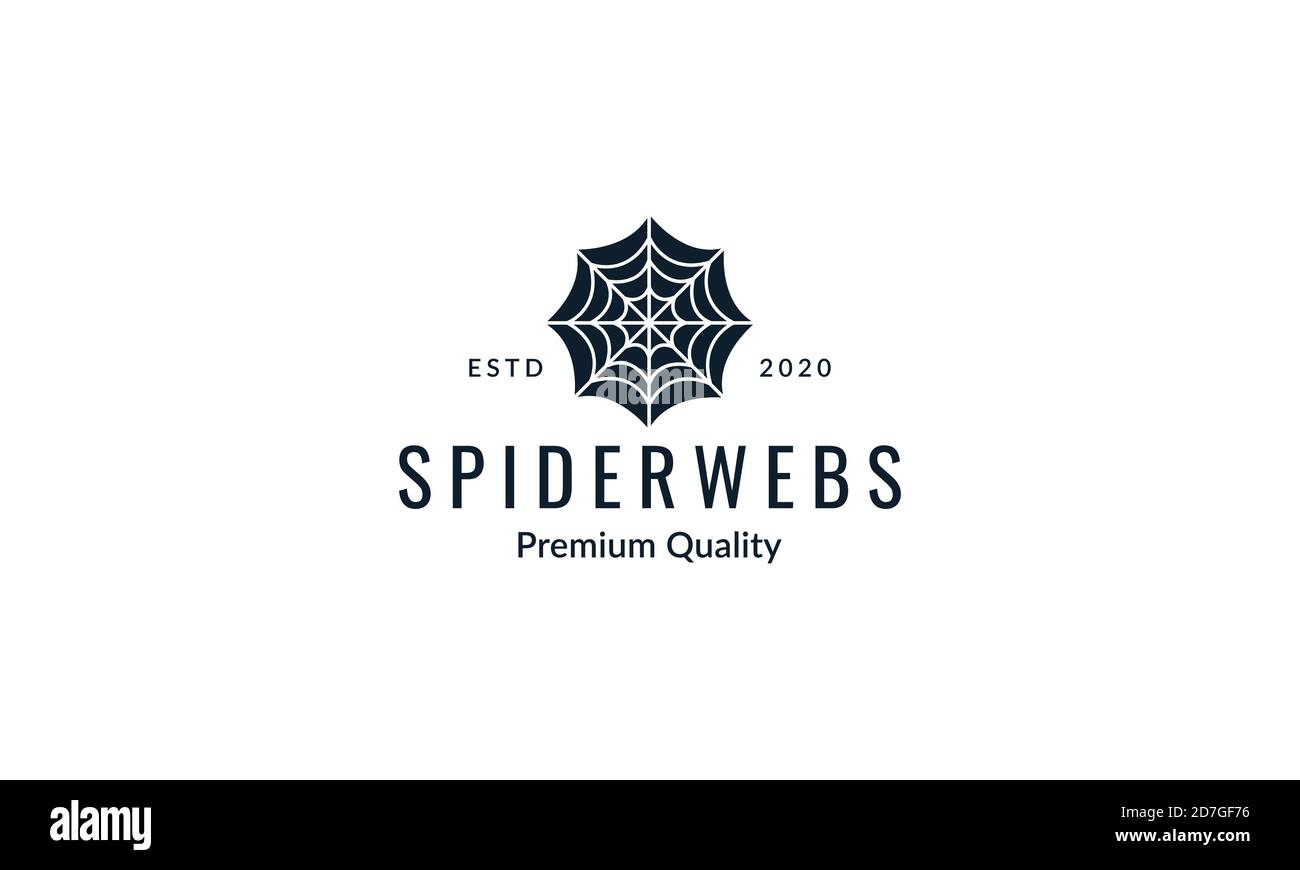 spider webs silhouette modern black logo icon vector illustration ...