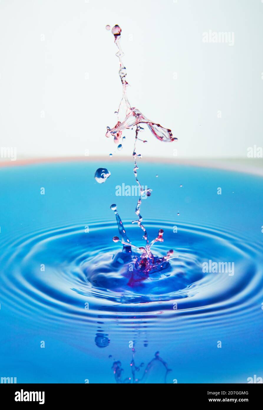 Abstract background of splash of color water, collision of colored ...