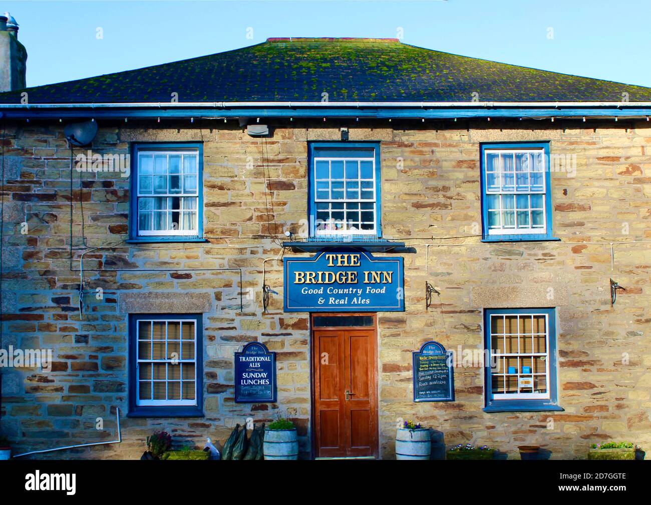 The Bride Inn, Bridge, Portreath, Cornwall Stock Photo - Alamy