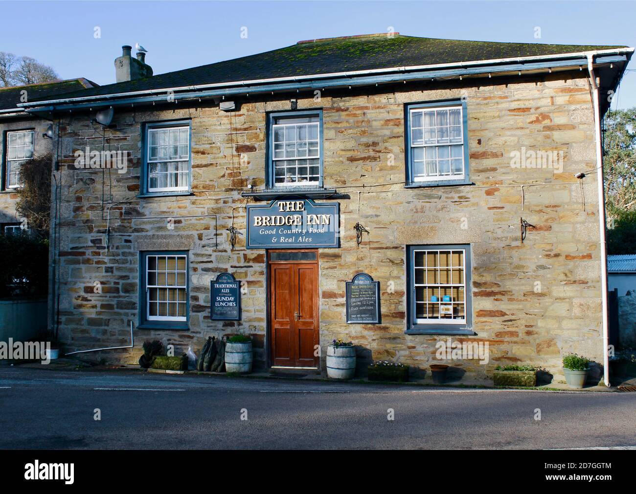 The Bride Inn, Bridge, Portreath, Cornwall Stock Photo - Alamy