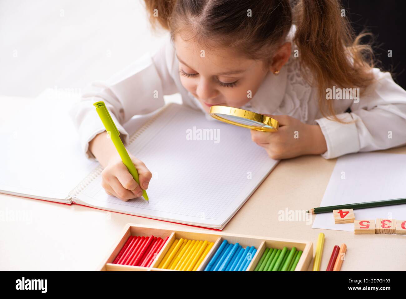 Small girl in the early development concept Stock Photo - Alamy