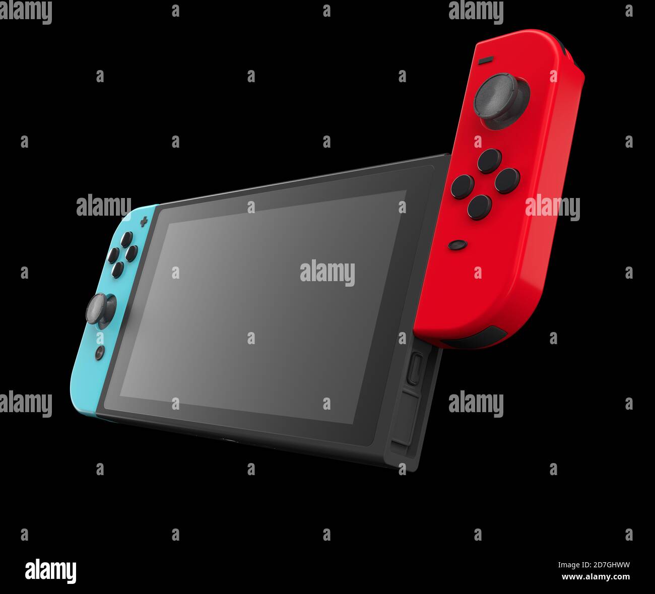 Realistic video game controllers attached to touch screen isolated on ...