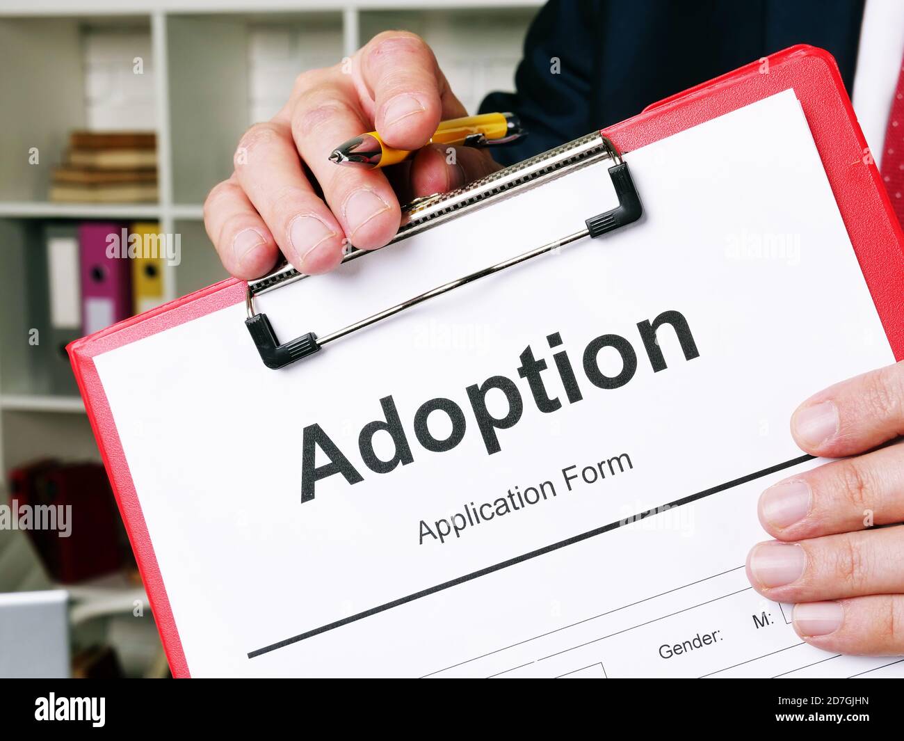 Empty Adoption application form for filling in Stock Photo - Alamy