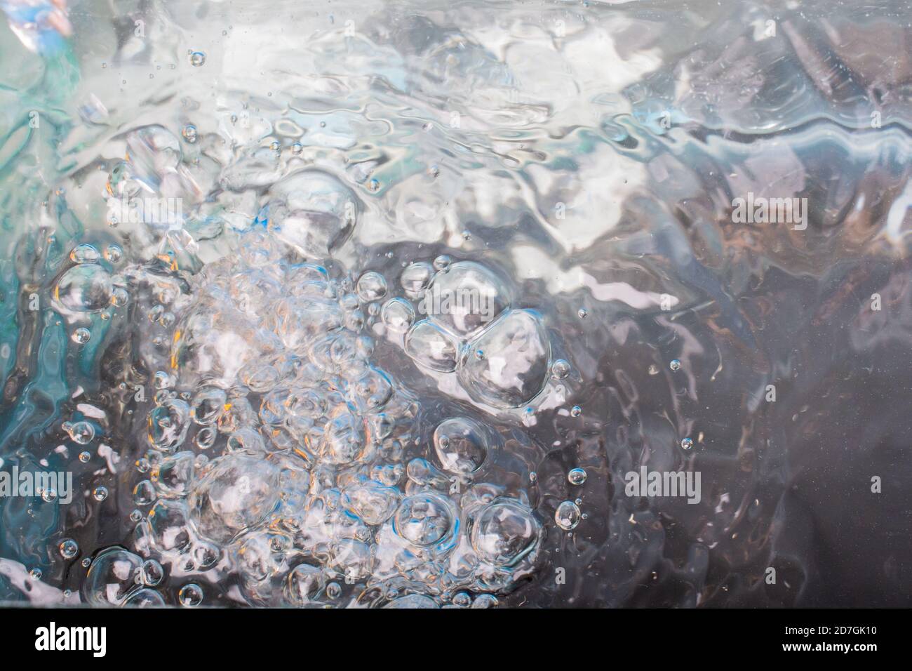 Closeup macro shot of bubbly water - concept of World Water Day Stock ...