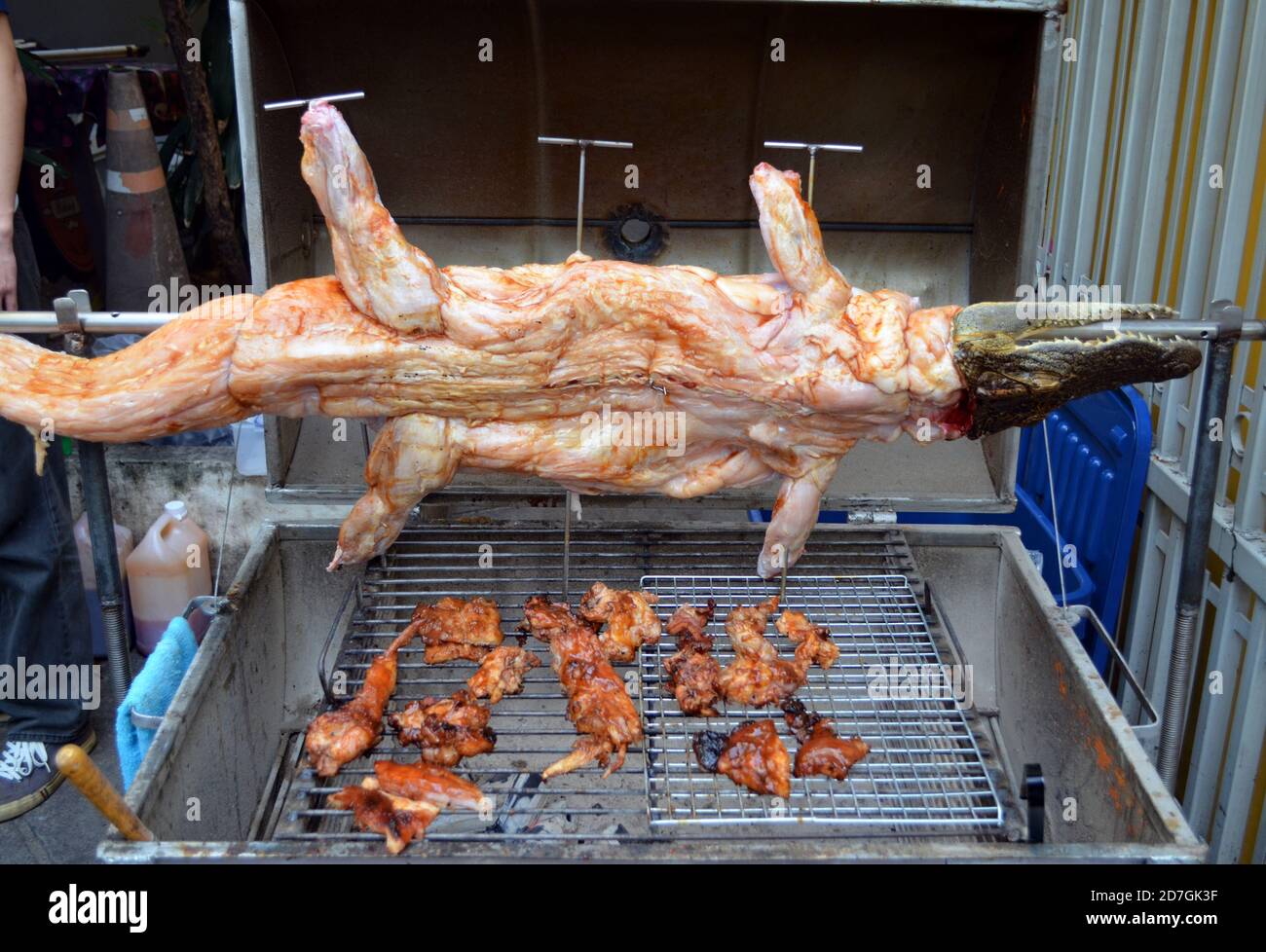 Bangkok, Thailand - Croc on a Spit Stock Photo - Alamy