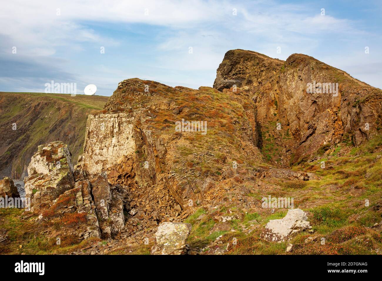 The GCHQ ground radar station at Morwenstow, Cornwall, UK Stock Photo ...