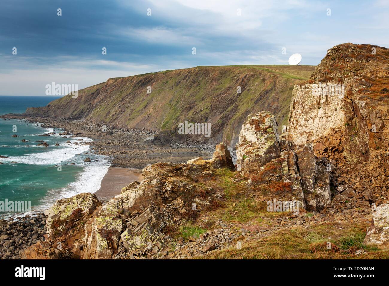 The GCHQ ground radar station at Morwenstow, Cornwall, UK Stock Photo ...