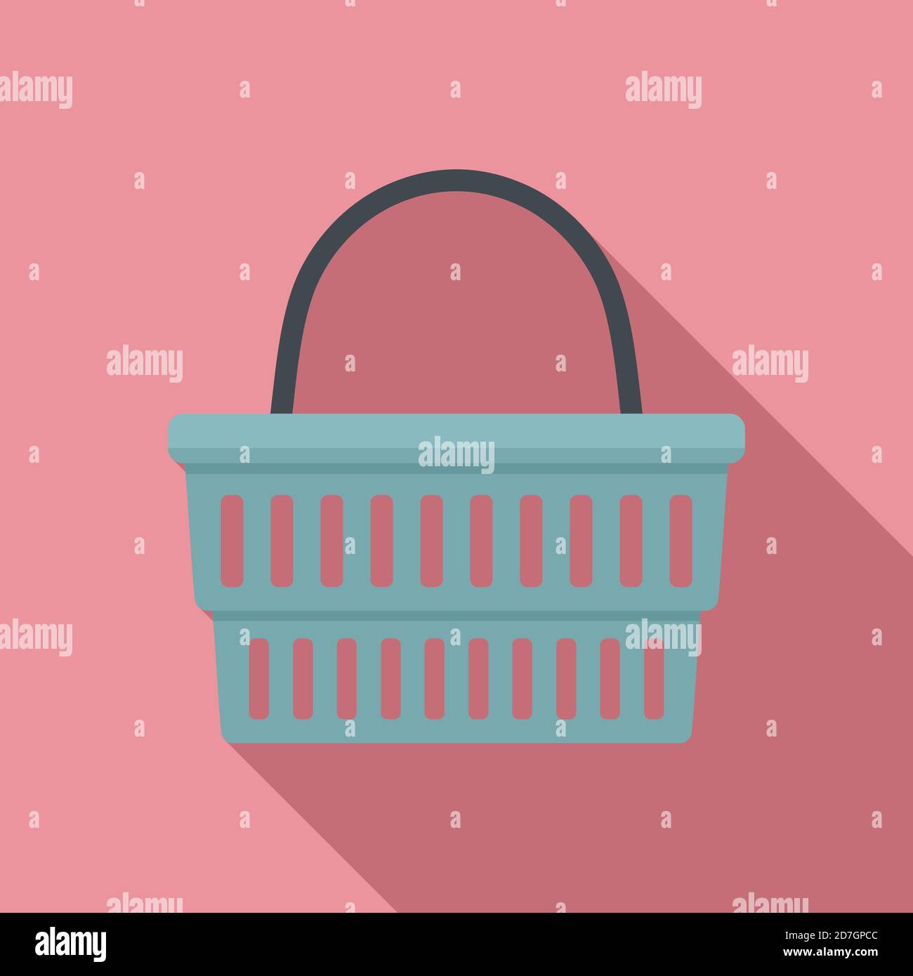 Customer shop basket icon. Flat illustration of customer shop basket ...