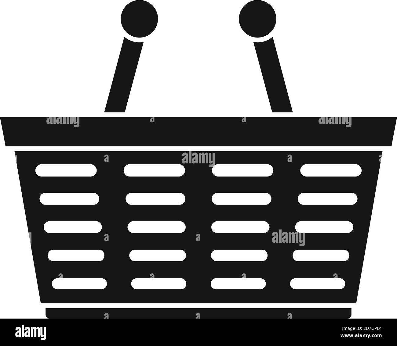 Purchase basket icon. Simple illustration of purchase basket vector ...