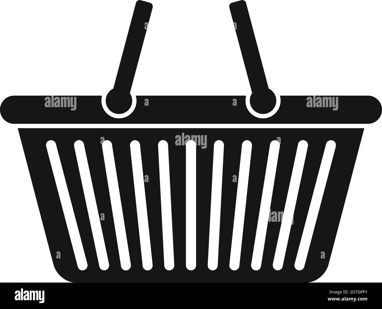 Empty shop basket icon. Simple illustration of empty shop basket vector ...