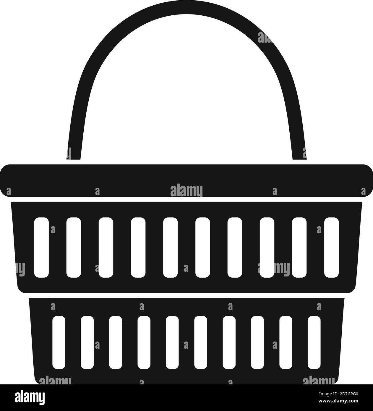 Customer shop basket icon. Simple illustration of customer shop basket ...