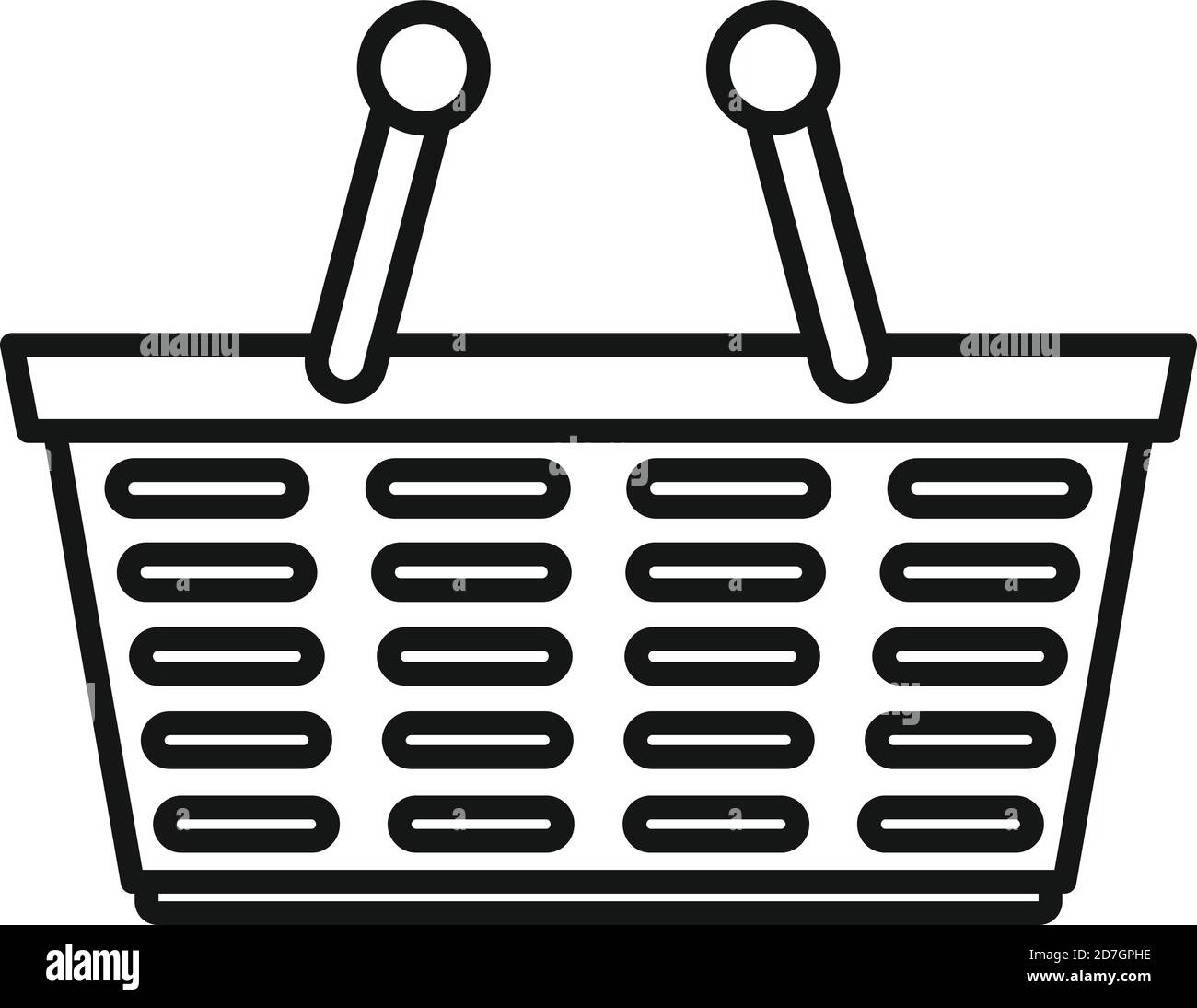Purchase basket icon. Outline purchase basket vector icon for web ...