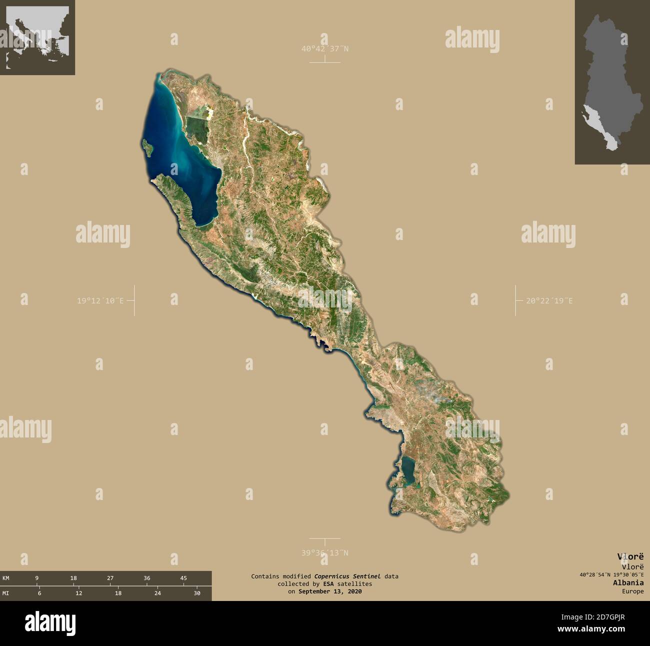 Vlora map hi-res stock photography and images - Alamy