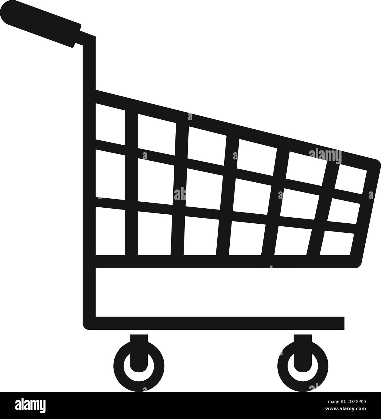 Shop cart icon. Simple illustration of shop cart vector icon for web ...