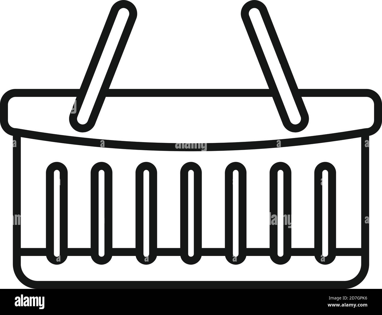 Family shop basket icon. Outline family shop basket vector icon for web ...