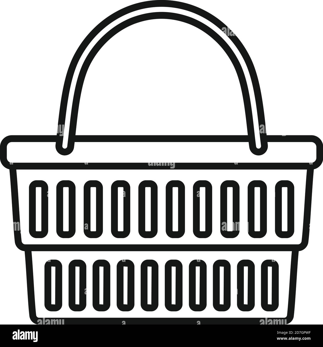 Customer shop basket icon. Outline customer shop basket vector icon for ...