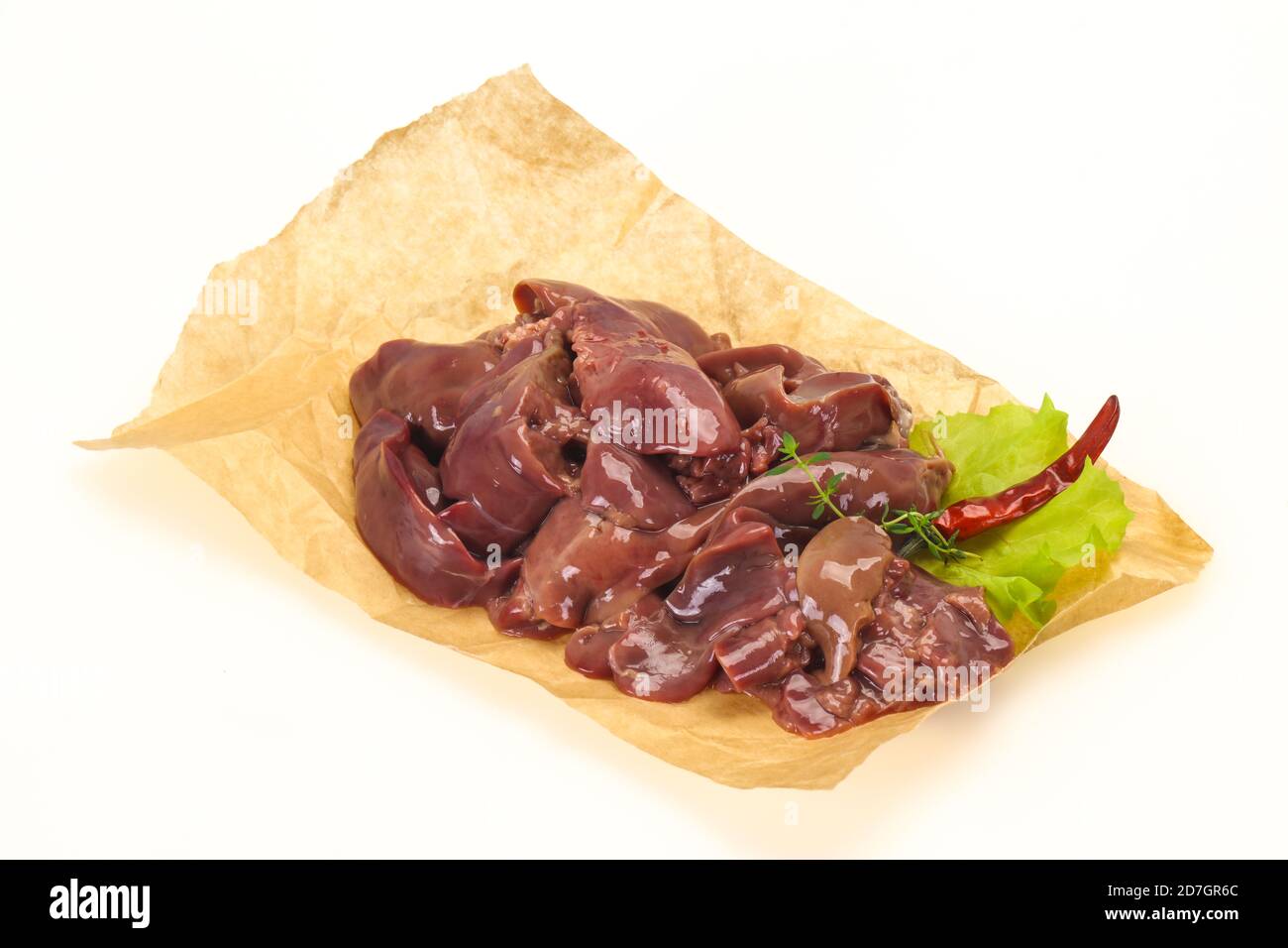Raw chicken liver ready for cooking and roast Stock Photo - Alamy