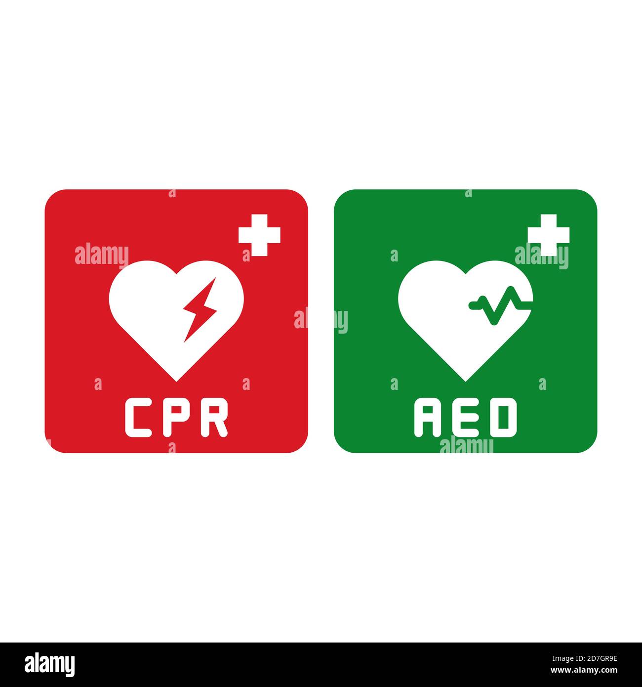 AED Emergency defibrillator, AED AID CPR, vector icon symbol isolated ...