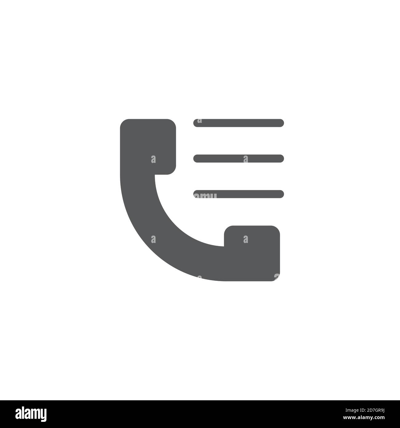 Text Telephone vector icon symbol isolated on white background Stock ...