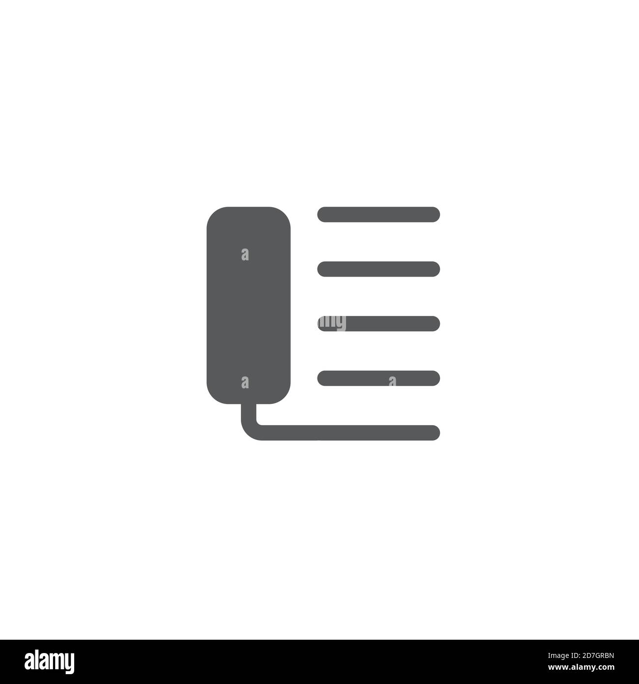 Text Telephone vector icon symbol isolated on white background Stock ...