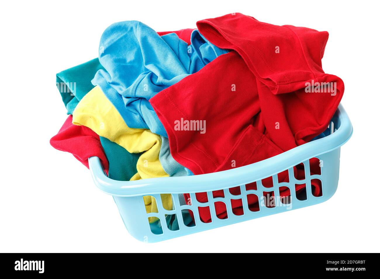 A pile of colorful clothes isolated on a white background Stock Photo ...
