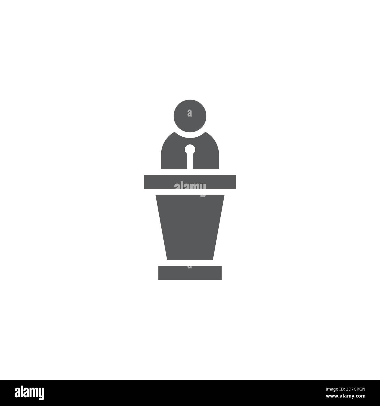 Tribune orator speech vector icon symbol isolated on white background ...