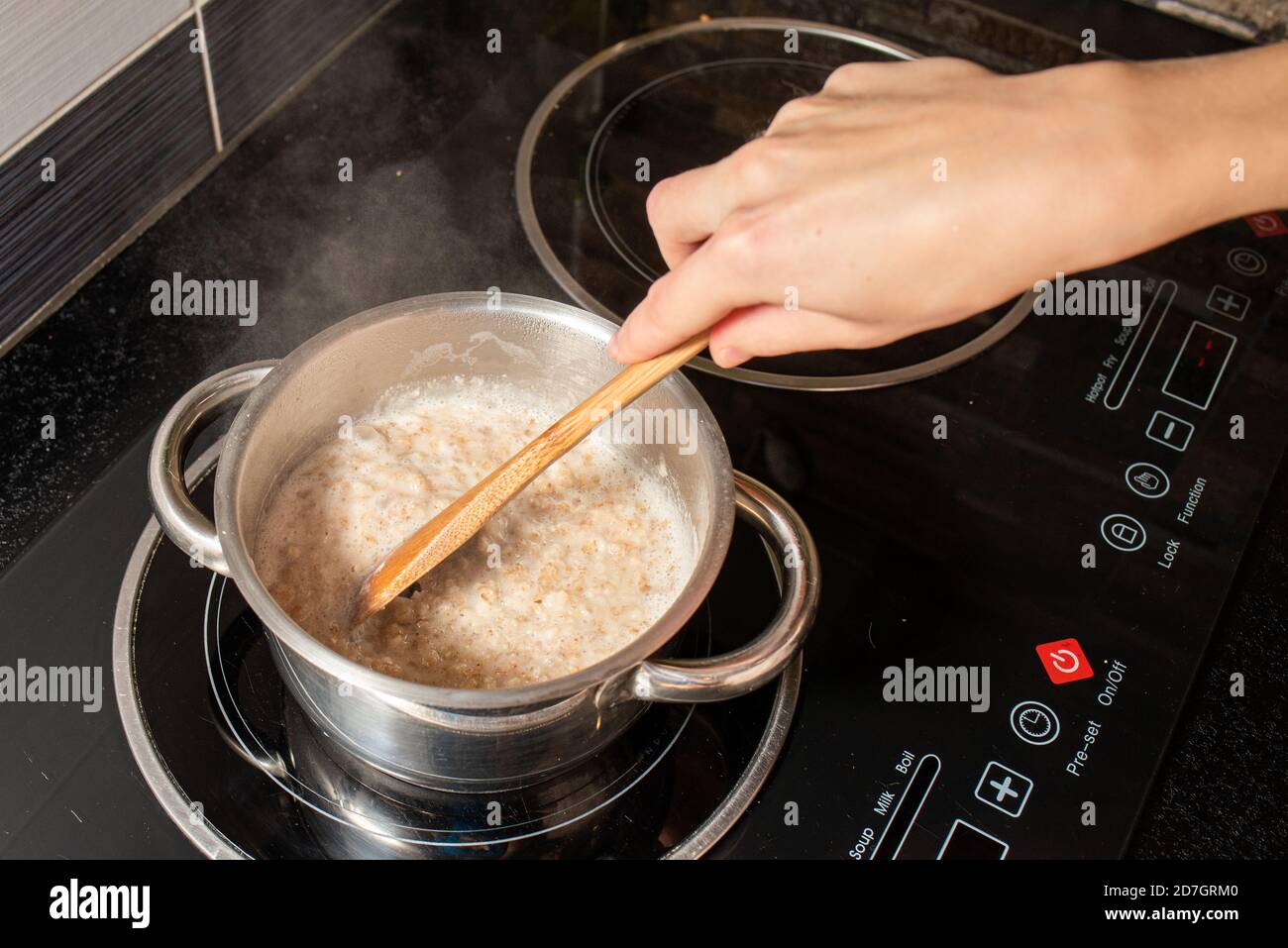 Cooking milk on a stove hi-res stock photography and images - Alamy