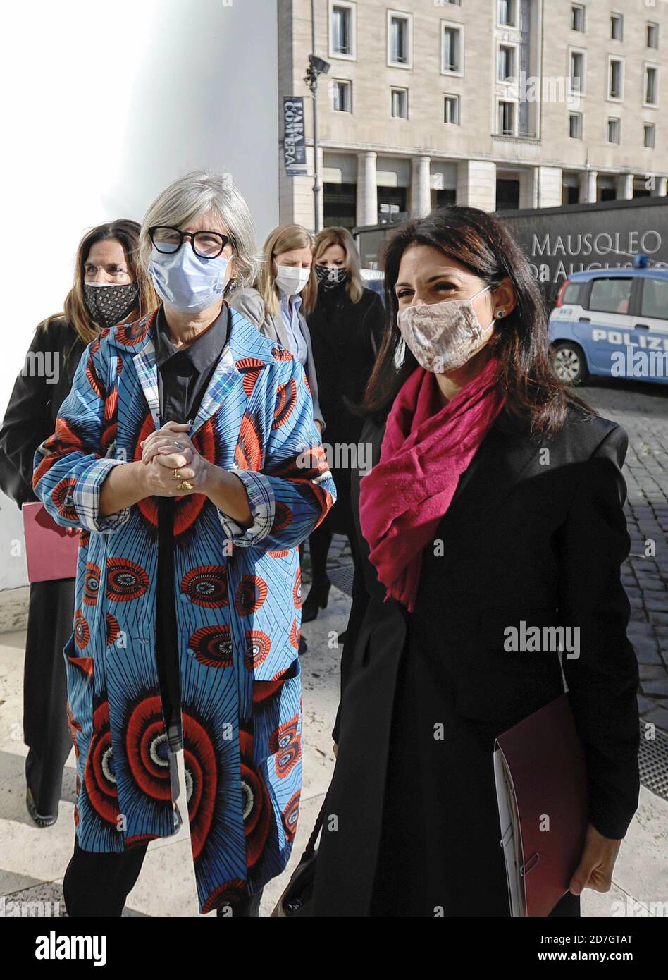 Rome, Ara Pacis shows Romaison. In the photo: the curator of the ...
