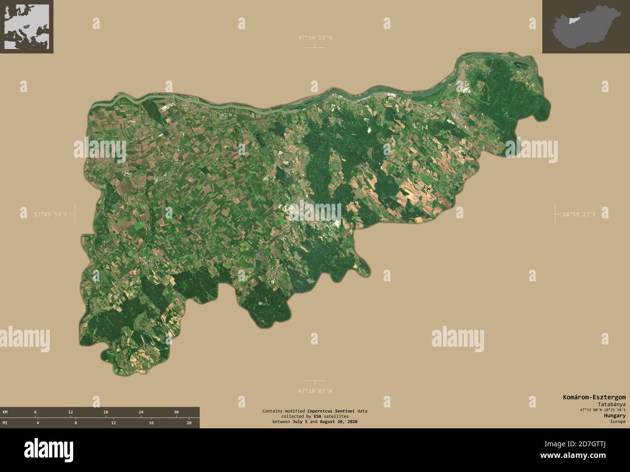 Komarom esztergom outline map hi-res stock photography and images - Alamy