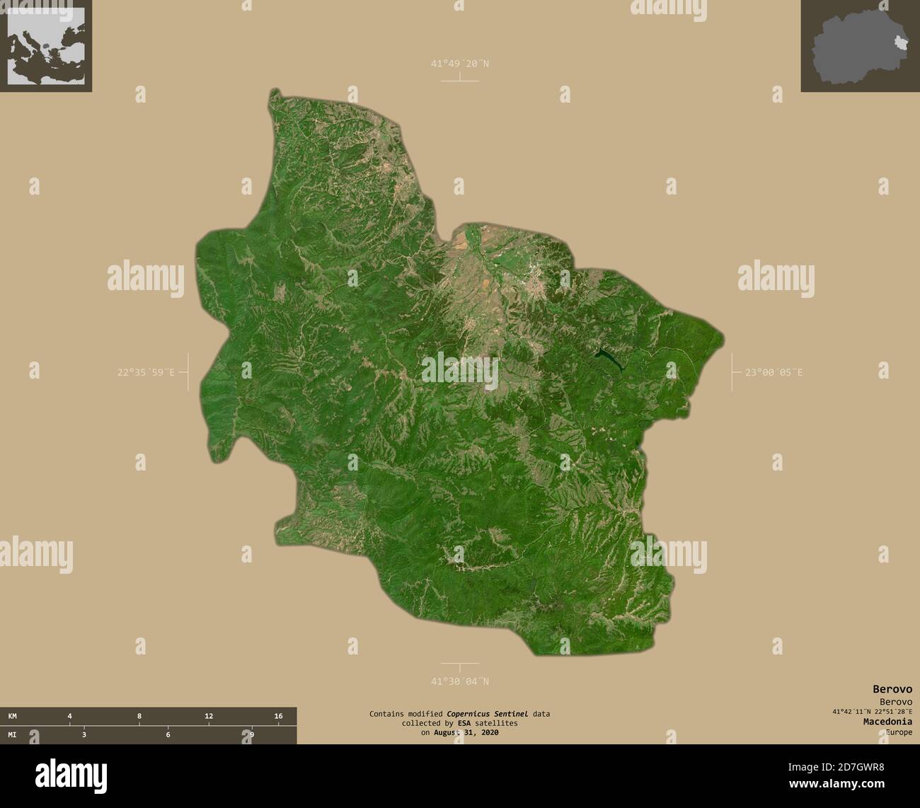 Berovo outline map hi-res stock photography and images - Alamy