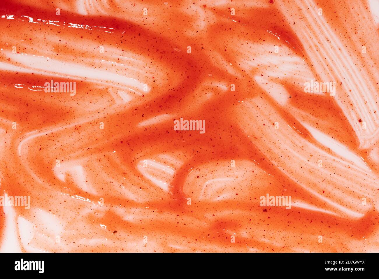 Tomato ketchup sauce on a white background. Spots and stripes ketchup ...