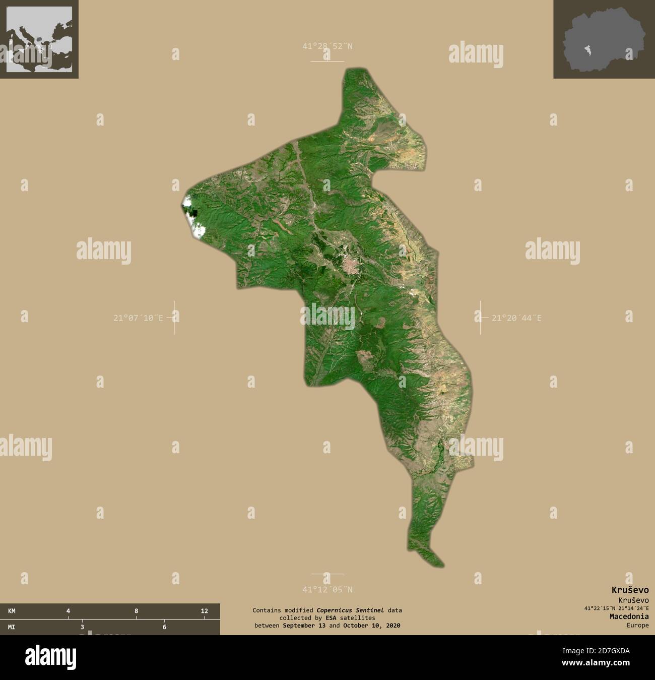 Krusevo outline map hi-res stock photography and images - Alamy