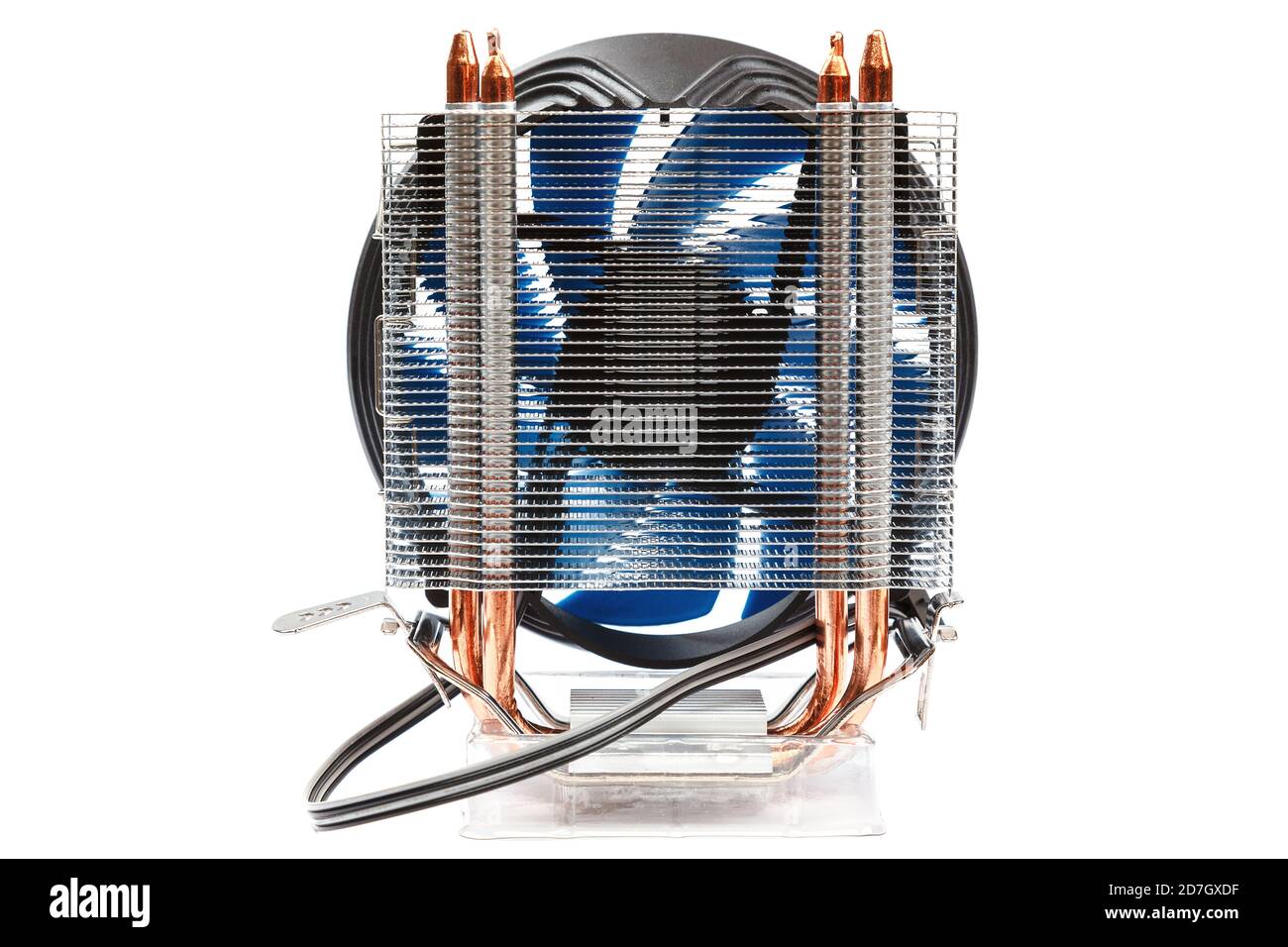 Powerful cooler and cooling radiator isolated on a white background ...