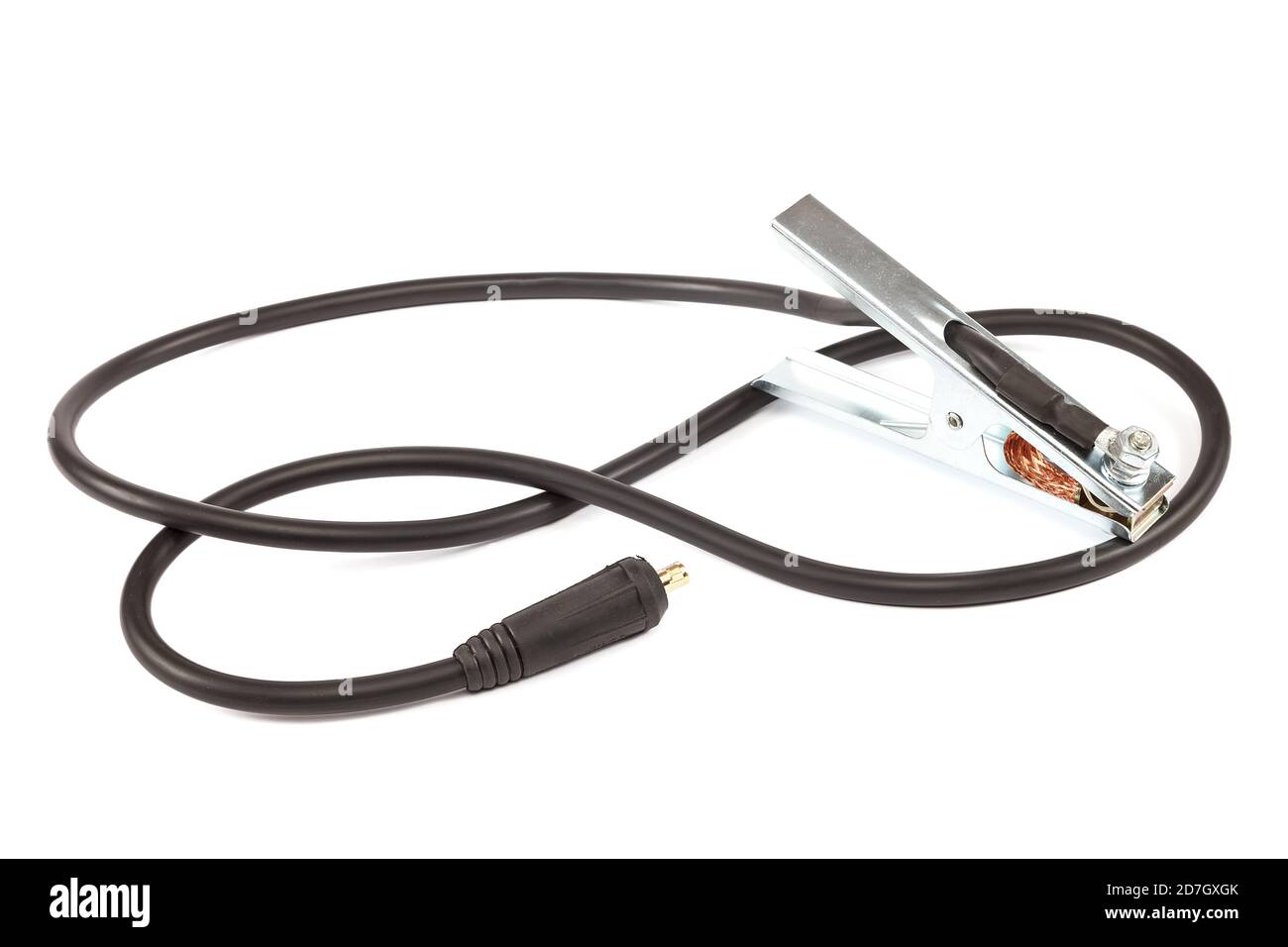 Welding machine wires isolated on white background Stock Photo - Alamy