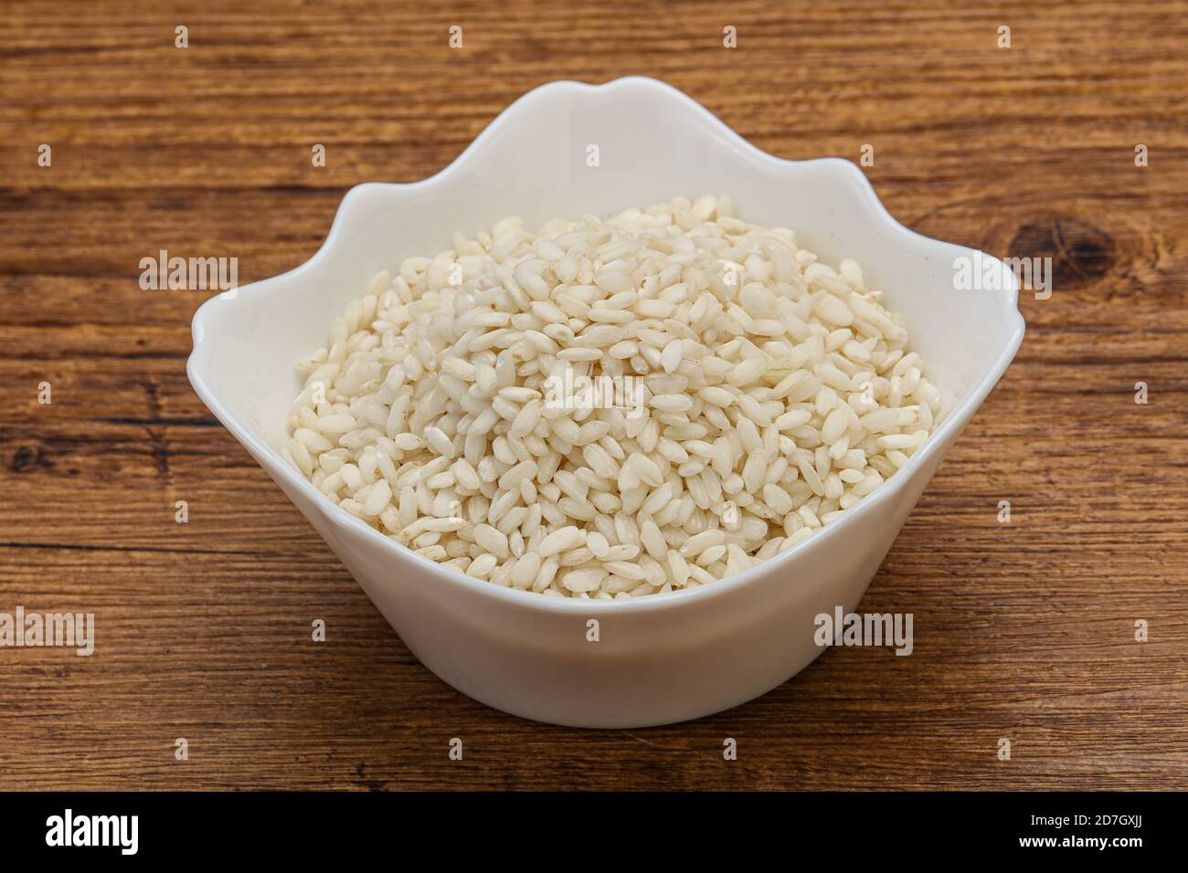 Raw Italian arborio rice for Risotto Stock Photo - Alamy