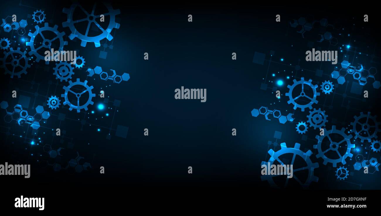 Mechanical gear background template hi-res stock photography and images ...