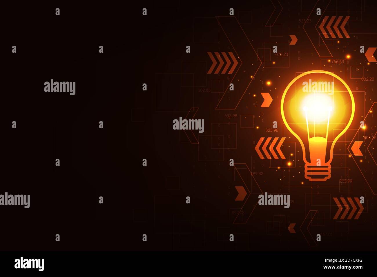 Technology background light bulb vector in creative style Stock Vector ...