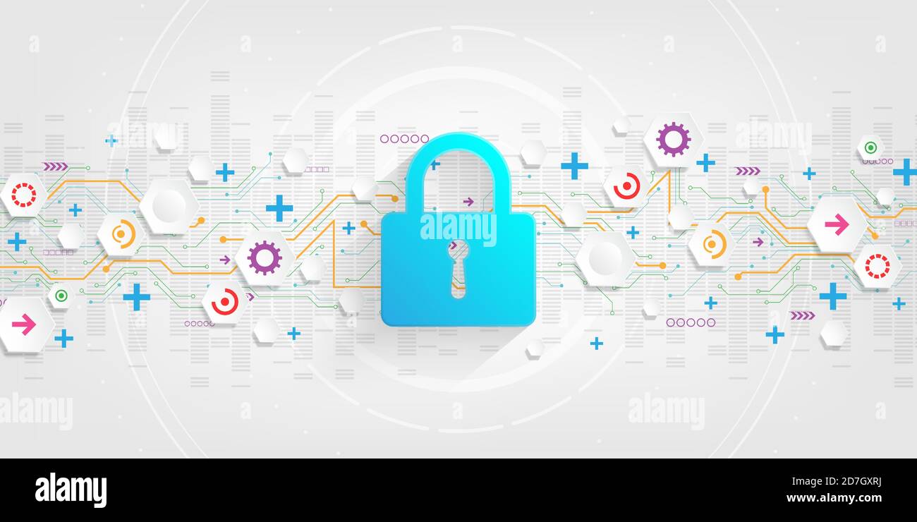 Vector background secure digital security system Stock Vector Image ...