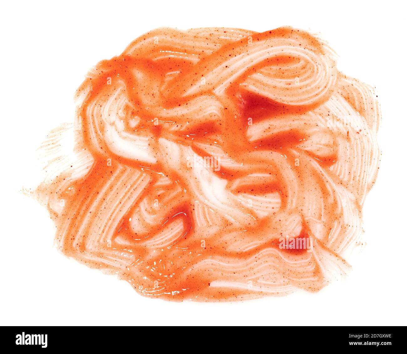 Tomato ketchup sauce on a white background. Spots and stripes ketchup ...