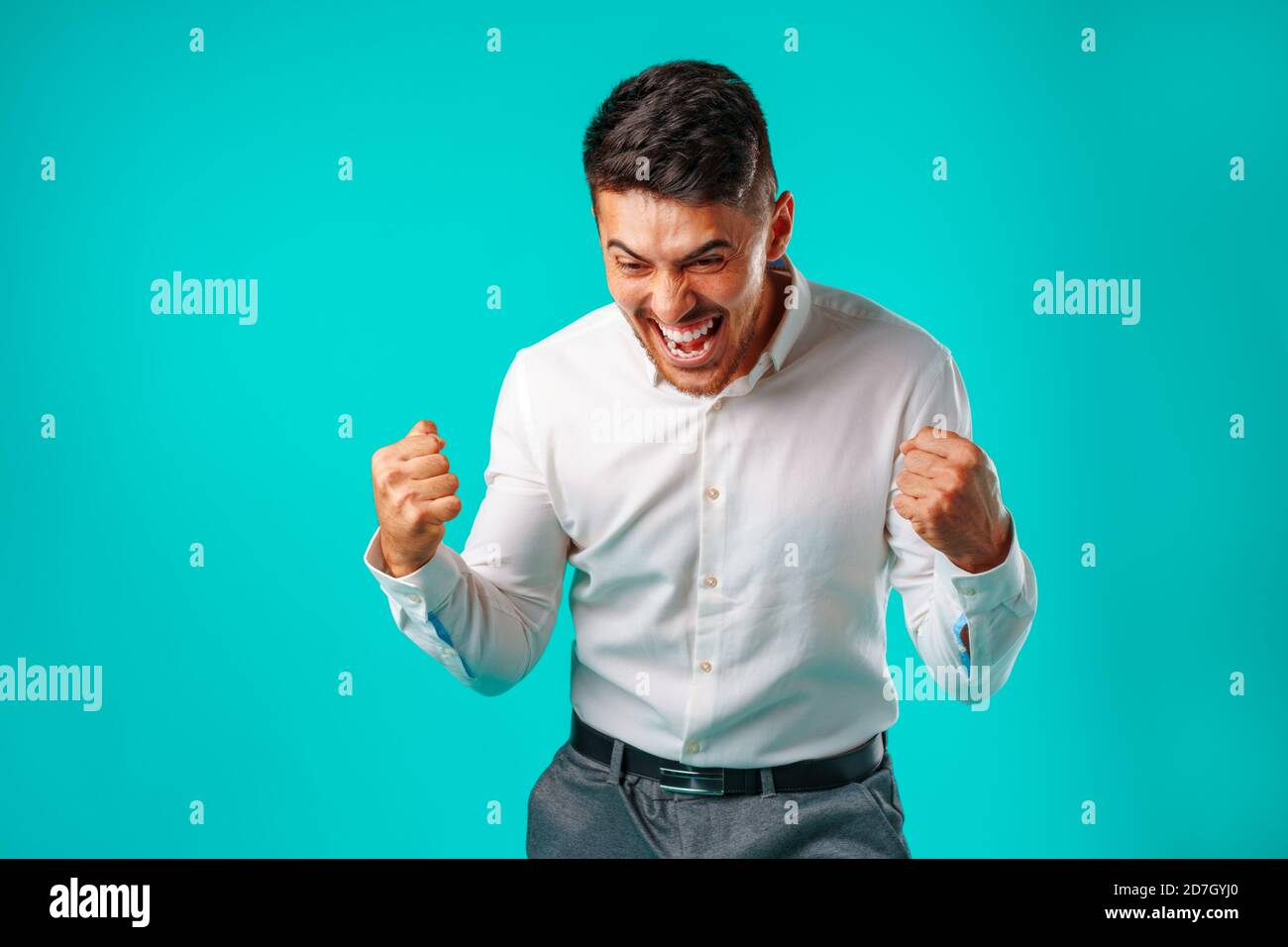Angry furious hispanic man in rage portrait Stock Photo - Alamy