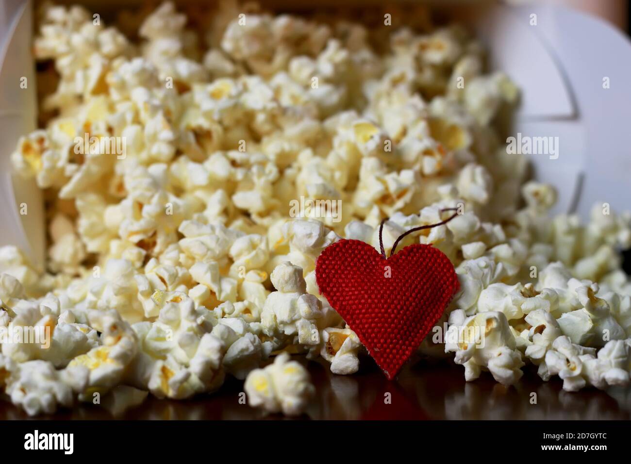 popcorn stack with heart shape Stock Photo - Alamy