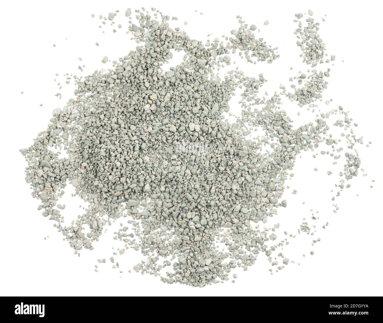 Gray small rocks ground texture isolated white background. black small ...