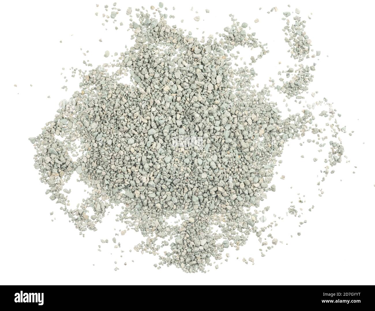 Gray small rocks ground texture isolated white background. black small ...