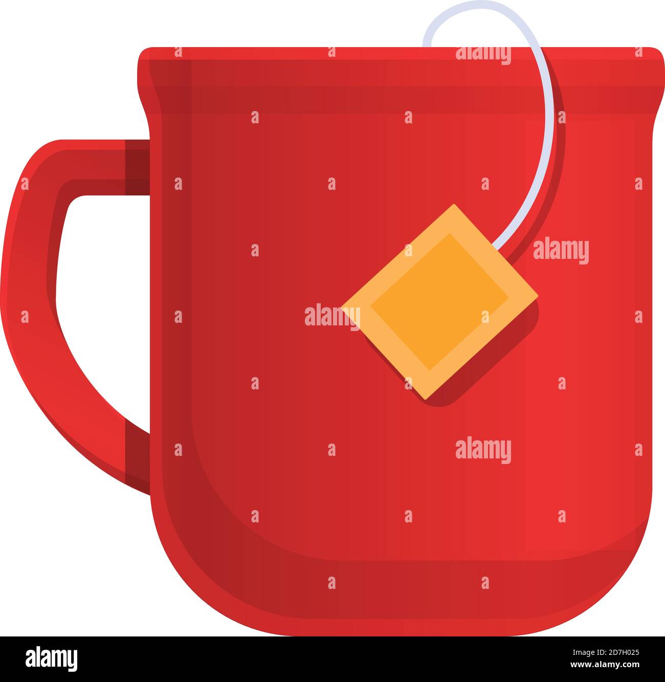 Red tea mug icon. Cartoon of red tea mug vector icon for web design ...