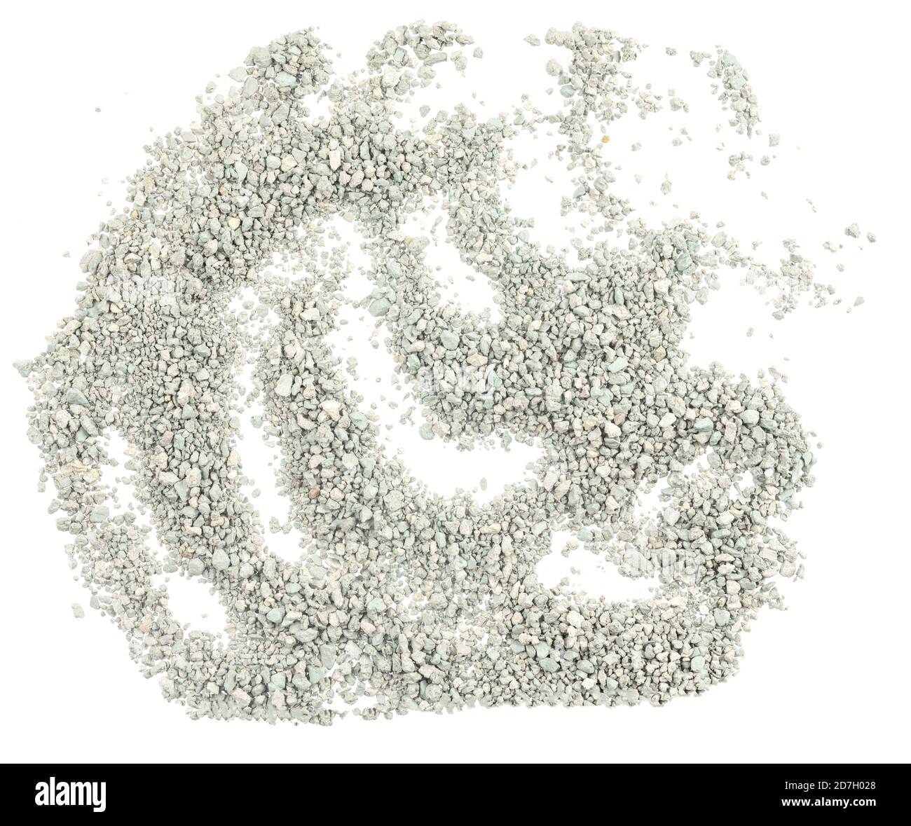 Gray small rocks ground texture isolated white background. black small ...