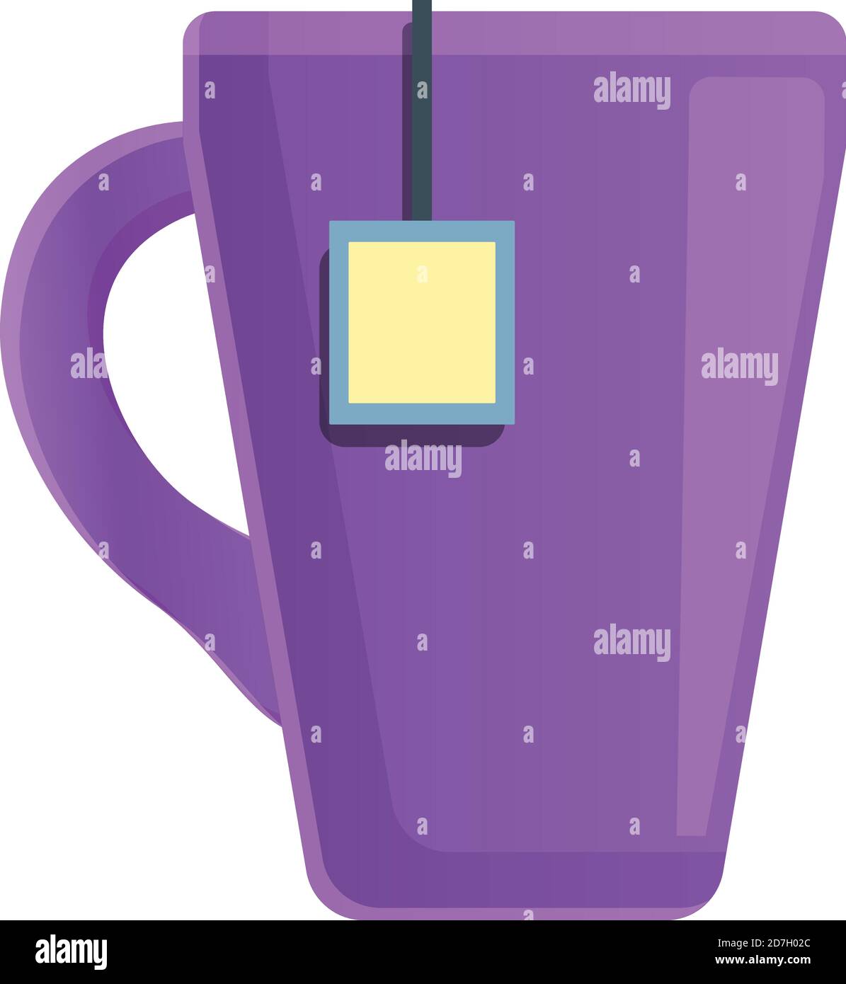 Violet tea mug icon. Cartoon of violet tea mug vector icon for web ...