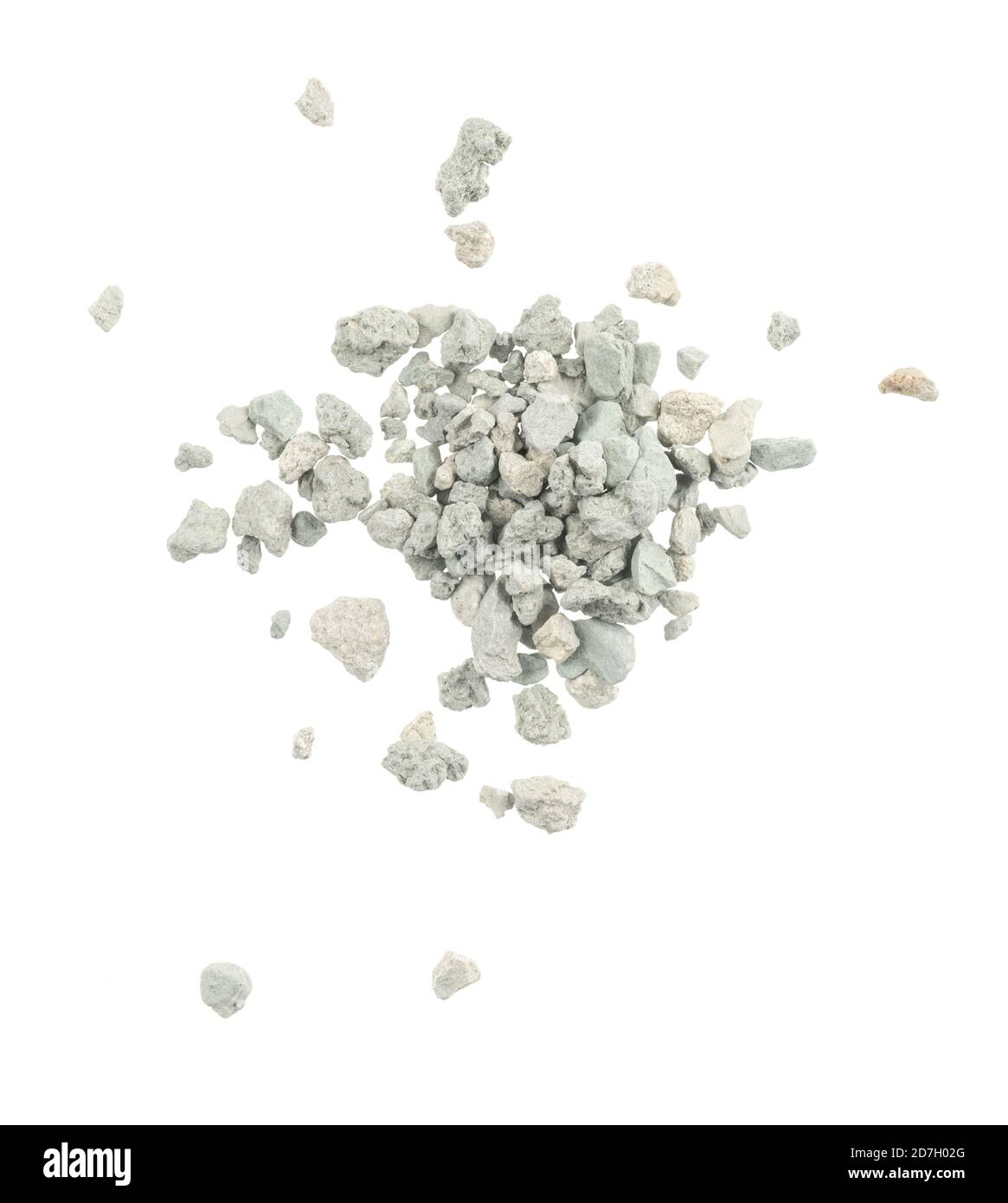 Gray small rocks ground texture isolated white background. black small ...
